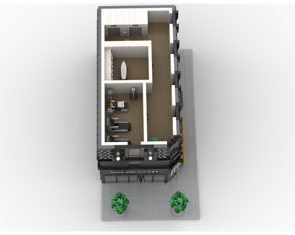 LEGO MOC Large Hotel by YourDailyBrick | Rebrickable - Build with LEGO