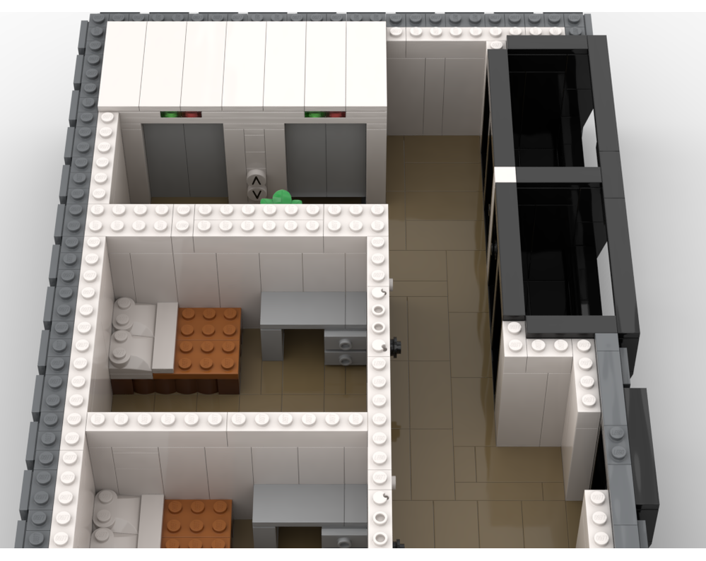 LEGO MOC Large Hotel by YourDailyBrick | Rebrickable - Build with LEGO