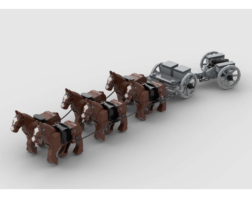 LEGO MOC British Napoleonic Royal Artillery Limber and light Howitzer ...