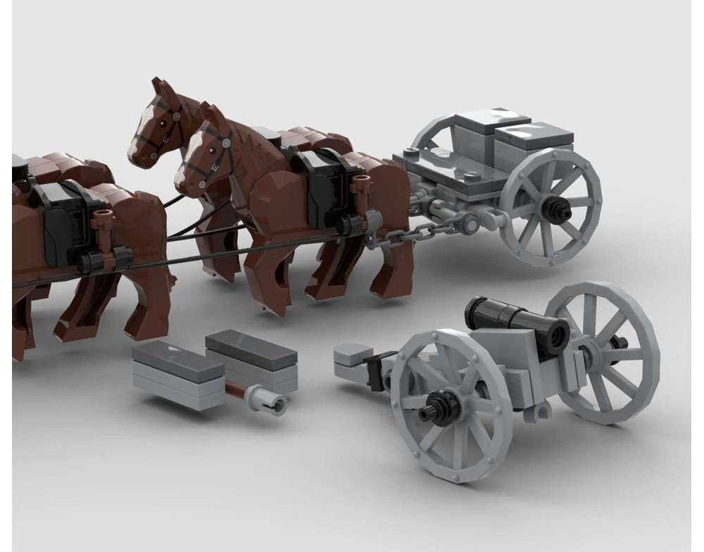 LEGO MOC British Napoleonic Royal Artillery Limber and light Howitzer ...