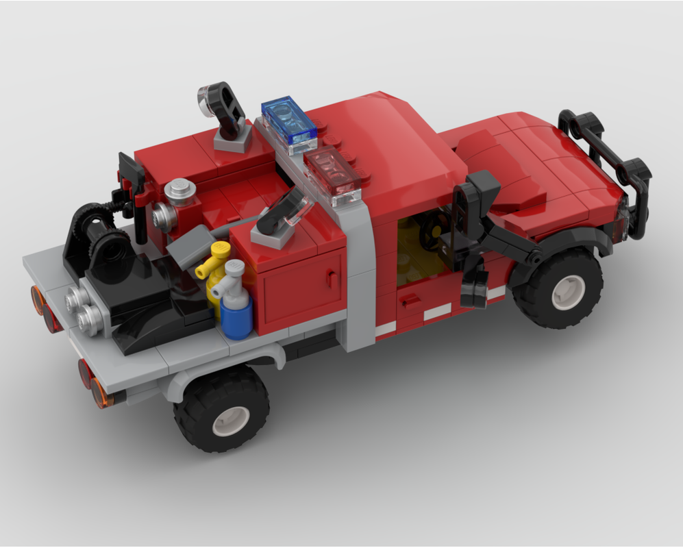 LEGO MOC Arduous Fire Pickup Truck by reggieranger | Rebrickable ...