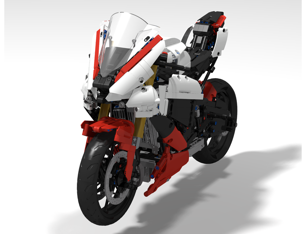 LEGO MOC YAMAHA R1 1:5 white /red by MOC NEMOOZ | Rebrickable - Build ...