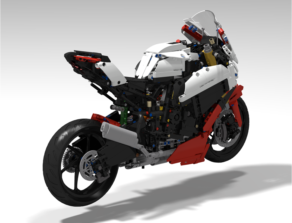 LEGO MOC YAMAHA R1 1:5 white /red by MOC NEMOOZ | Rebrickable - Build ...