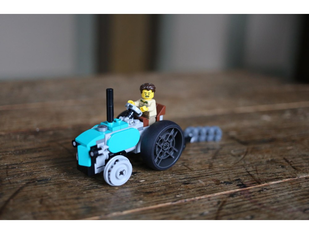 Lego Moc Vintage Tractor Minifig Scale By Kaen Rebrickable Build