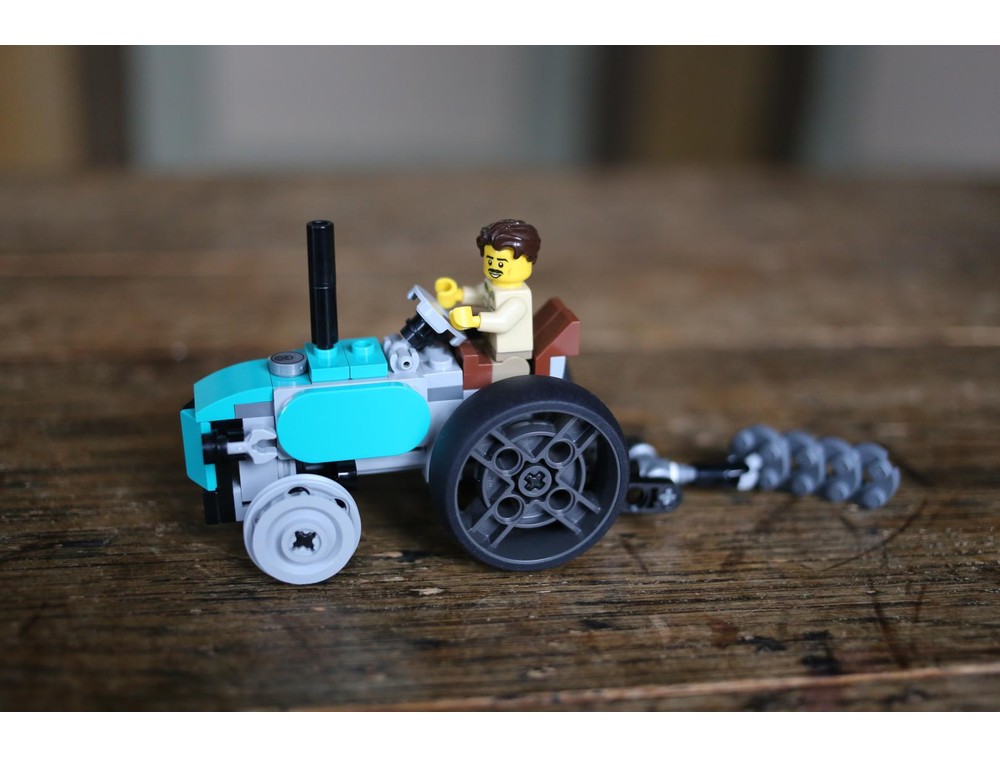 Lego Moc Vintage Tractor Minifig Scale By Kaen Rebrickable Build