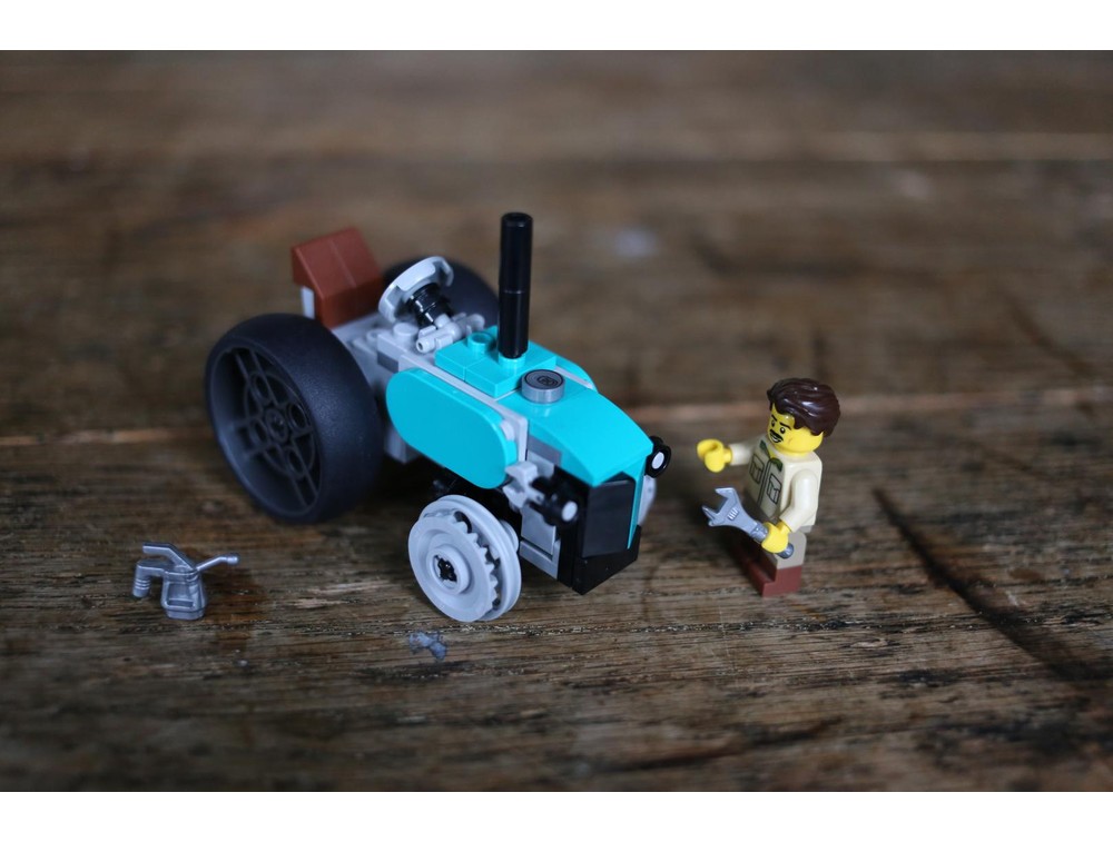 Lego Moc Vintage Tractor Minifig Scale By Kaen Rebrickable Build
