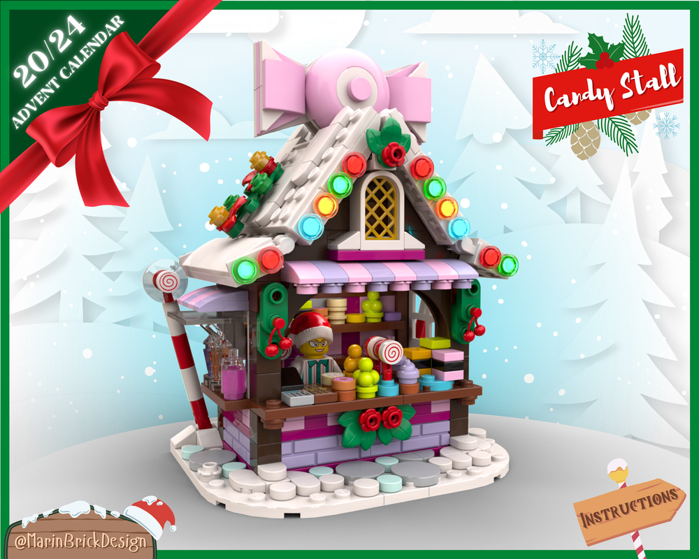 LEGO MOC LEGO Christmas Candy Shop Stall Moc Instructions - Lego Winter ...