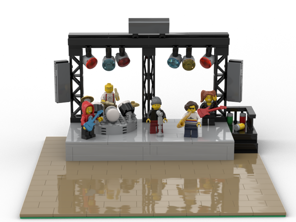 Lego Moc Modular Rock Concert By Viernes Rebrickable Build With Lego