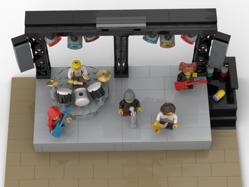 Lego Moc Modular Rock Concert By Viernes Rebrickable Build With Lego