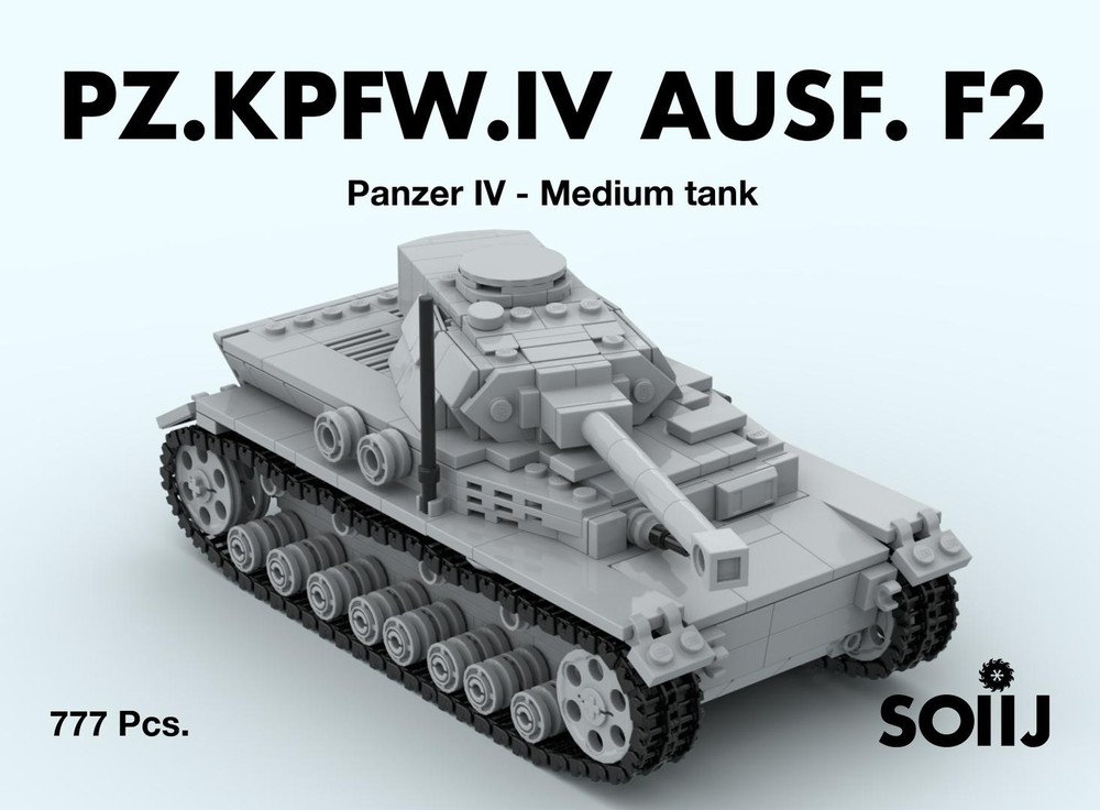 LEGO MOC Panzerkampfwagen IV Ausf. F2 (Sd.Kfz.161) - medium tank 1:35 ...