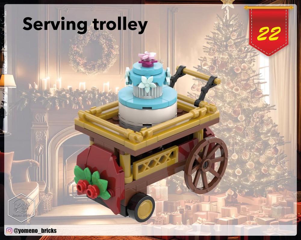 LEGO MOC Serving trolley - Advent calendar 2024 - 22 by YomenoBricks ...