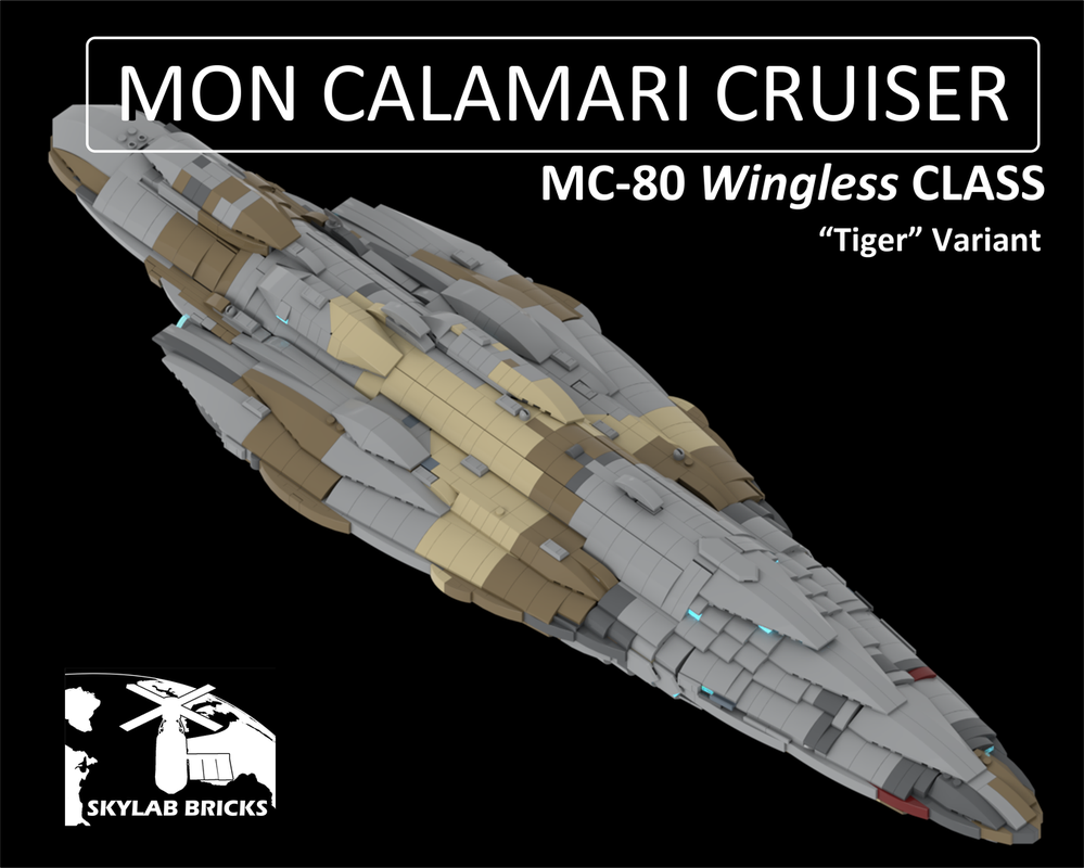 LEGO MOC Rebel Alliance Mon Calamari MC-80 "Wingless" Class Heavy ...