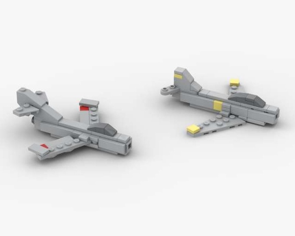LEGO MOC F-86 & Mig-15 - 1/110 scale by Vincent W | Rebrickable - Build ...