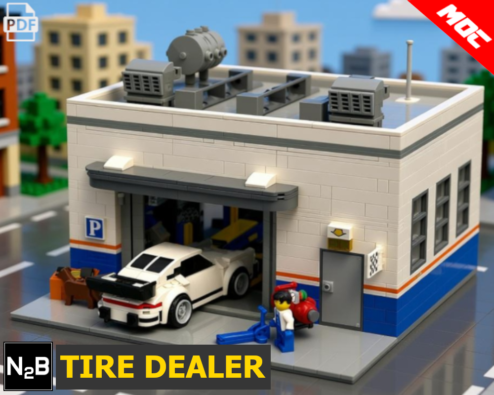 LEGO MOC-20503 Tire Dealer by n2brick | Rebrickable - Build with LEGO