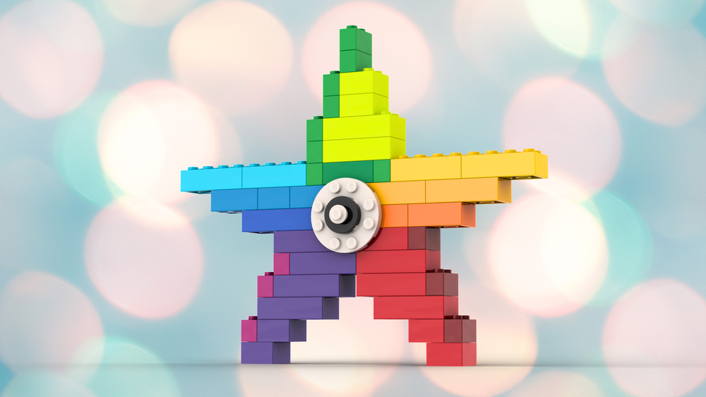 LEGO MOC 11011 Rainbow star by Lenarex | Rebrickable - Build with LEGO