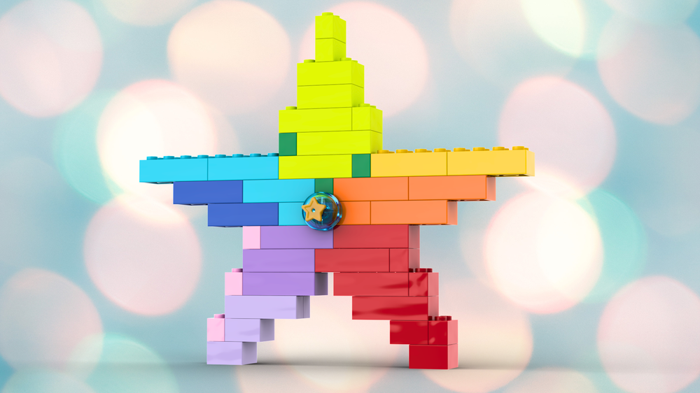 LEGO MOC 11020 Rainbow star by Lenarex | Rebrickable - Build with LEGO