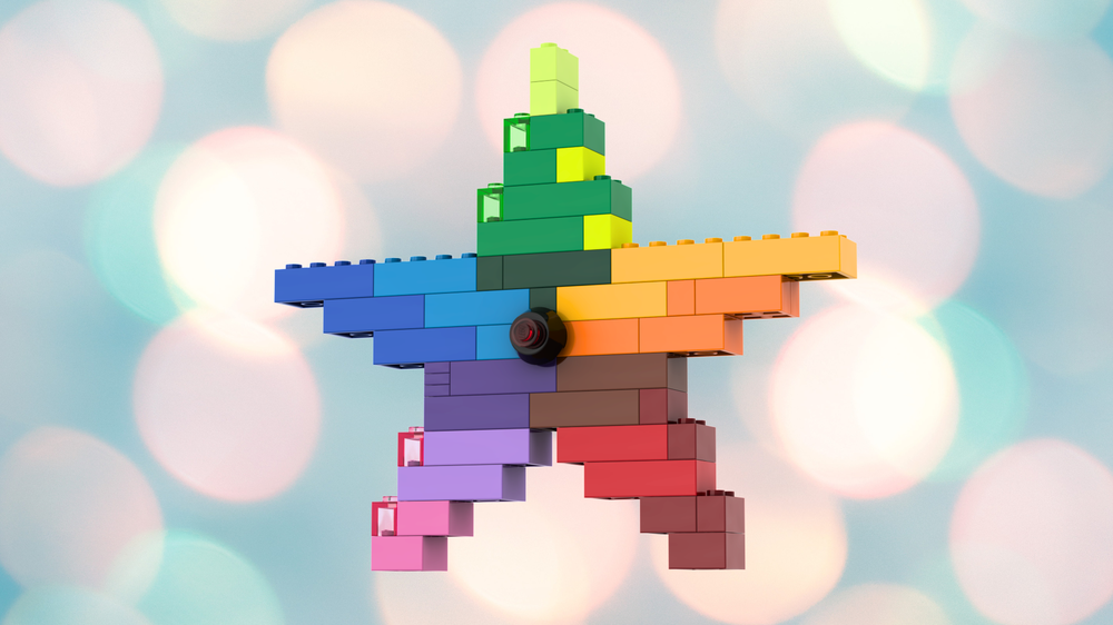 LEGO MOC 10696 Rainbow star by Lenarex | Rebrickable - Build with LEGO