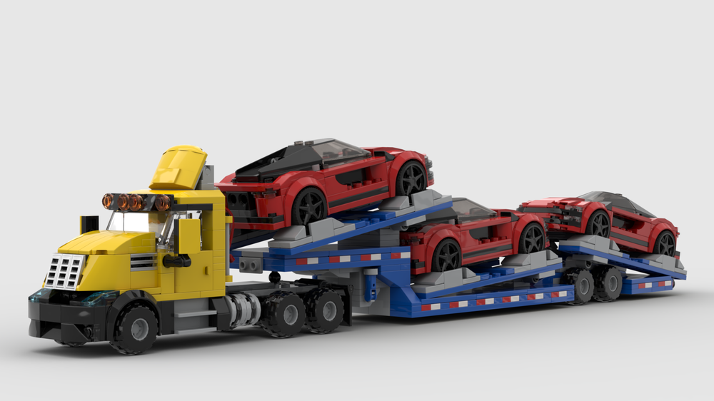 LEGO MOC Car transport trailer by phigeon | Rebrickable - Build with LEGO