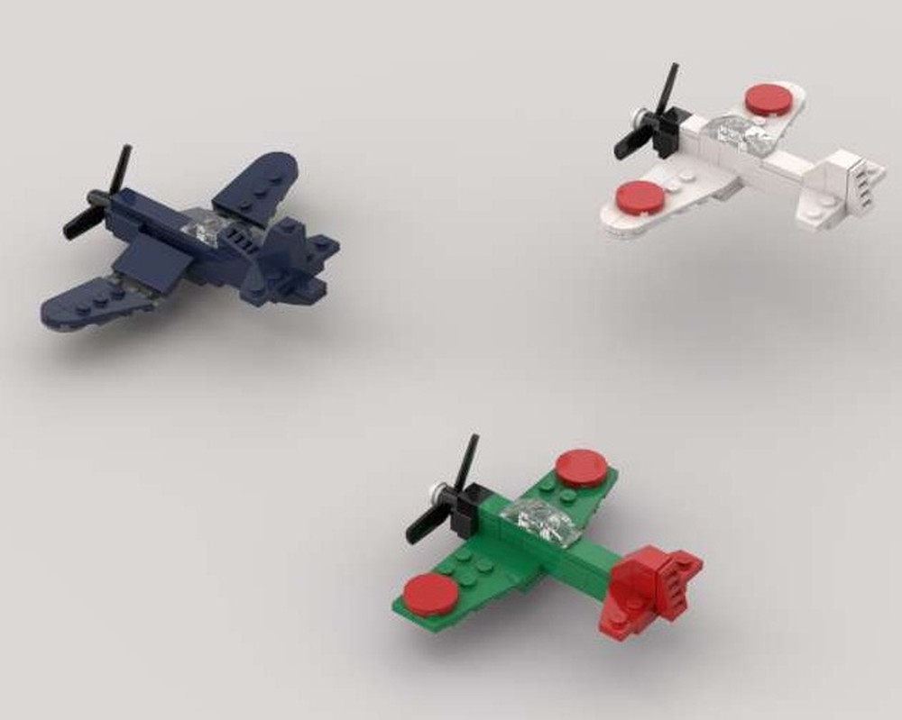 LEGO MOC F4U Corsair & A6M Zero by Vincent W | Rebrickable - Build with ...
