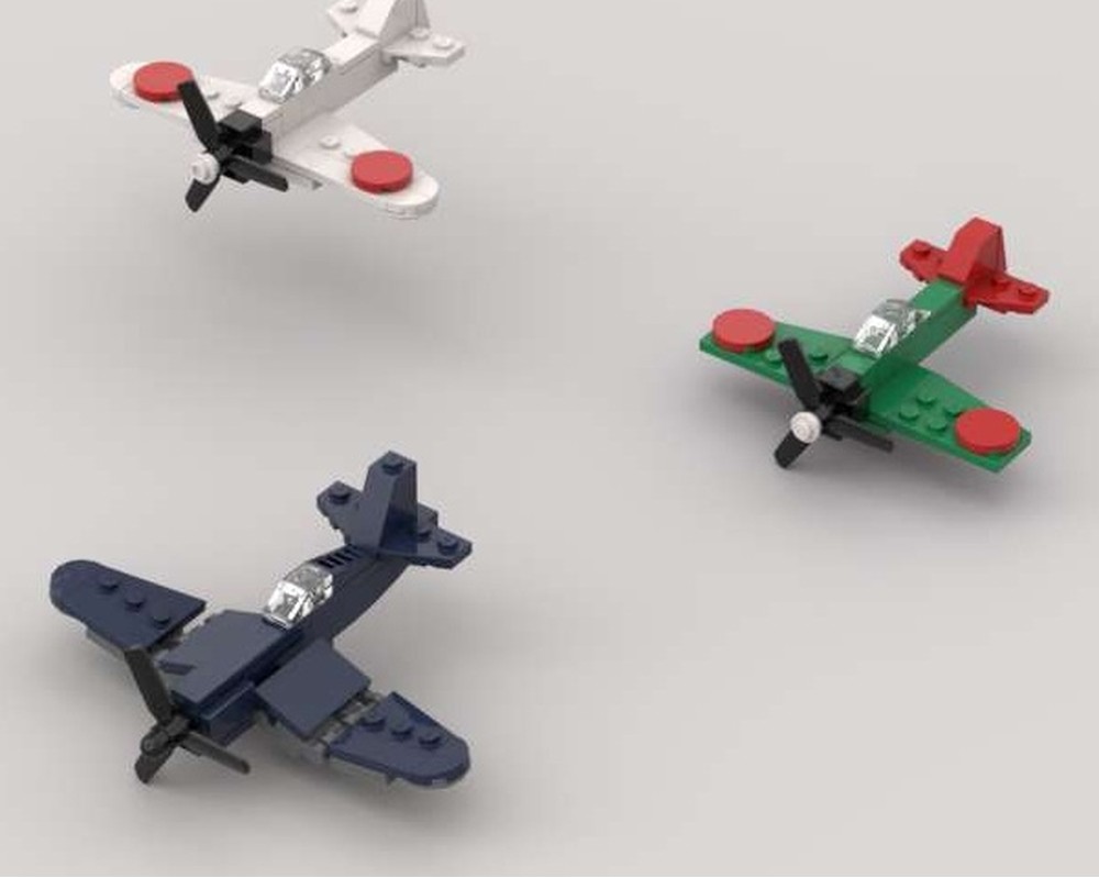 LEGO MOC F4U Corsair & A6M Zero by Vincent W | Rebrickable - Build with ...