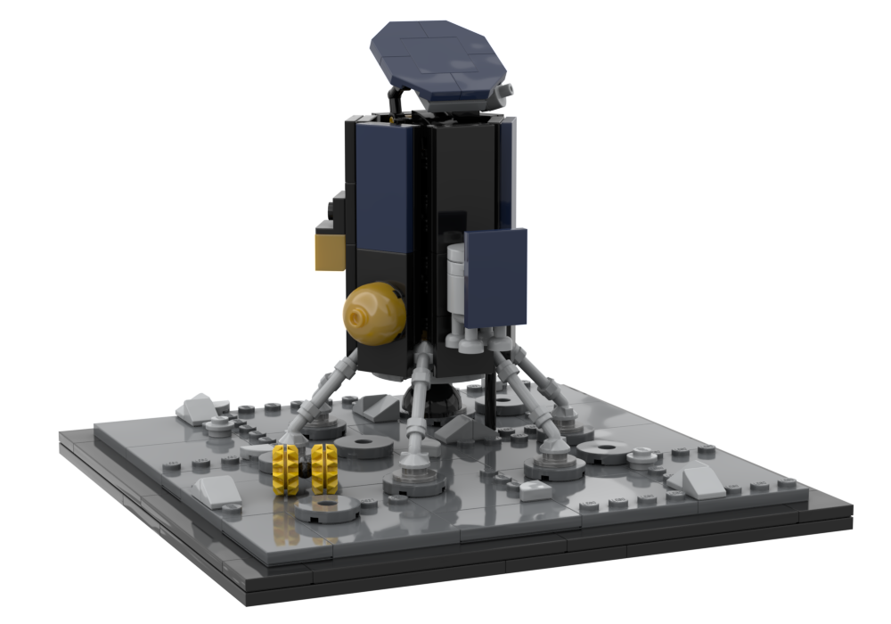 LEGO MOC Athena Nova-C Lunar Lander (IM-2) With µNova Hopper and YAOKI ...