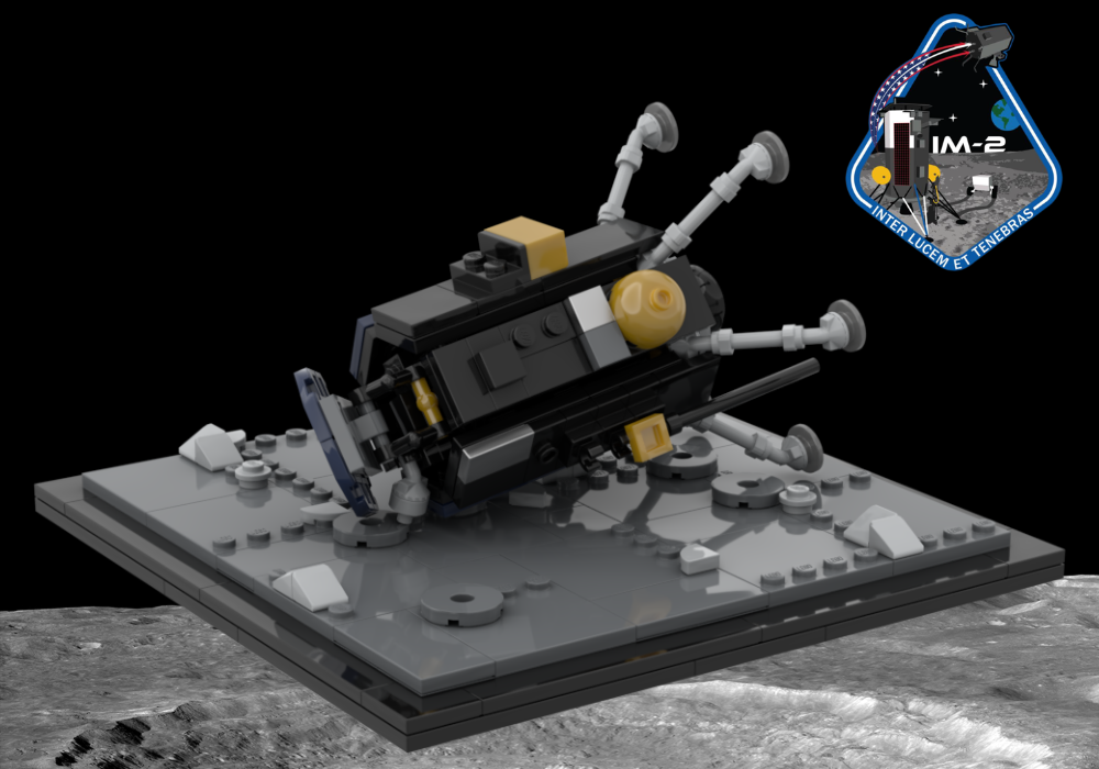 LEGO MOC Athena Nova-C Lunar Lander (IM-2) With µNova Hopper and YAOKI Rover by OrchardBuilds ...