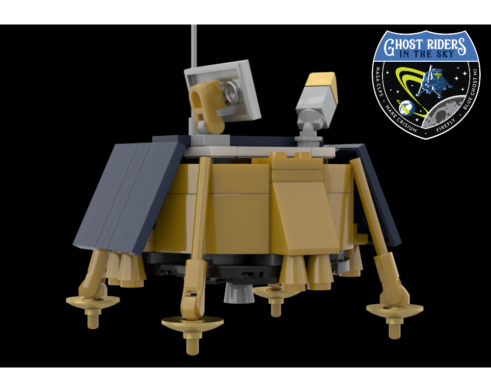 Lego Moc Blue Ghost Lunar Lander Ghost Riders In The Sky Variant By