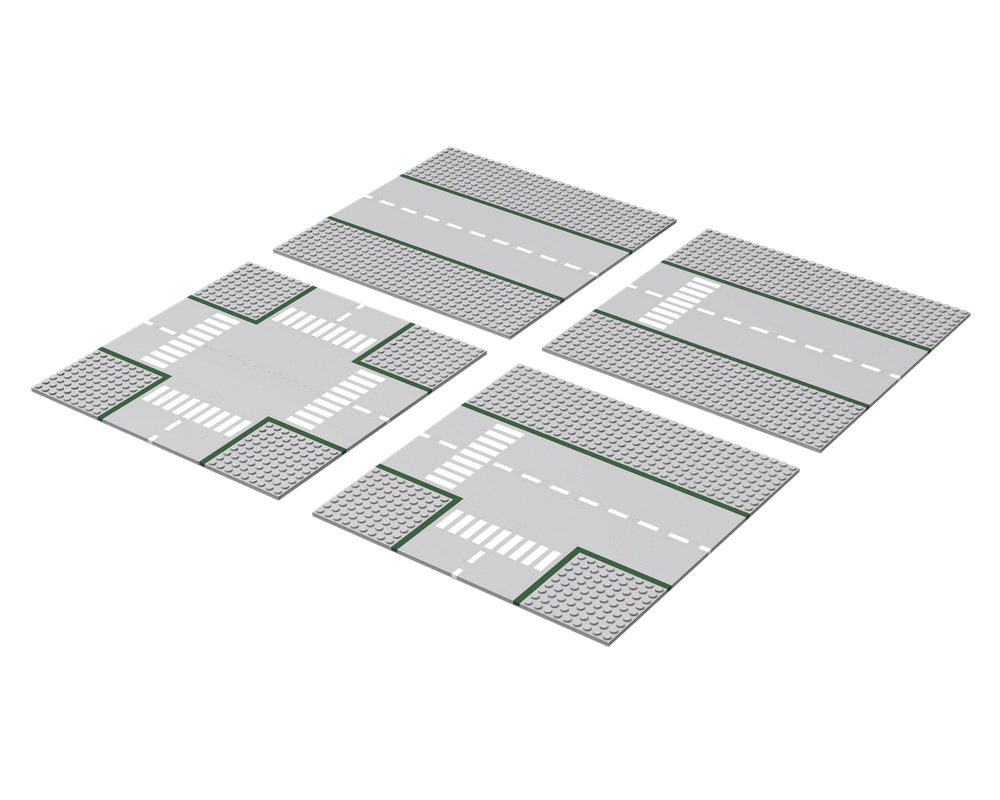 Lego Moc Upscaled Roadplate Turn By Briquoleur Rebrickable Build