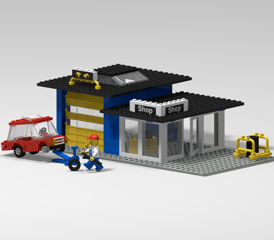 LEGO MOC Auto Parts Shop & Service Station by Bruckette | Rebrickable ...