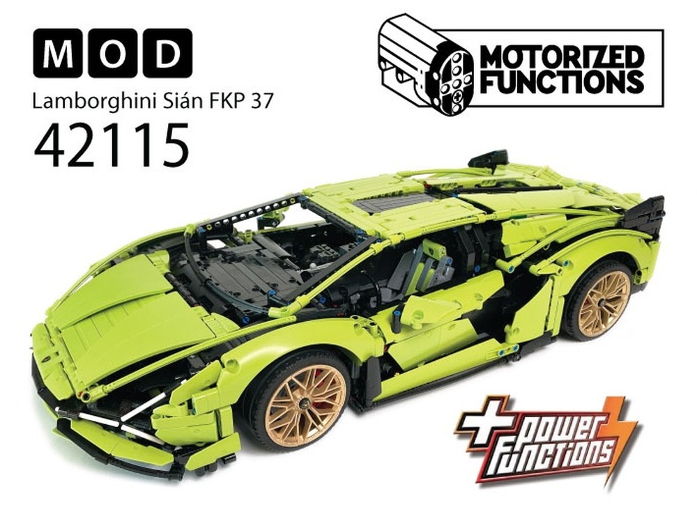 LEGO MOC-205203 42115 Lamborghini Sián FKP 37 RC MOD for Power Function ...