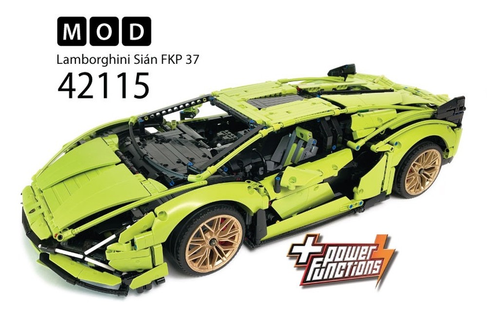 LEGO MOC 42115 Lamborghini Sián FKP 37 RC MOD for Power Function Motors ...