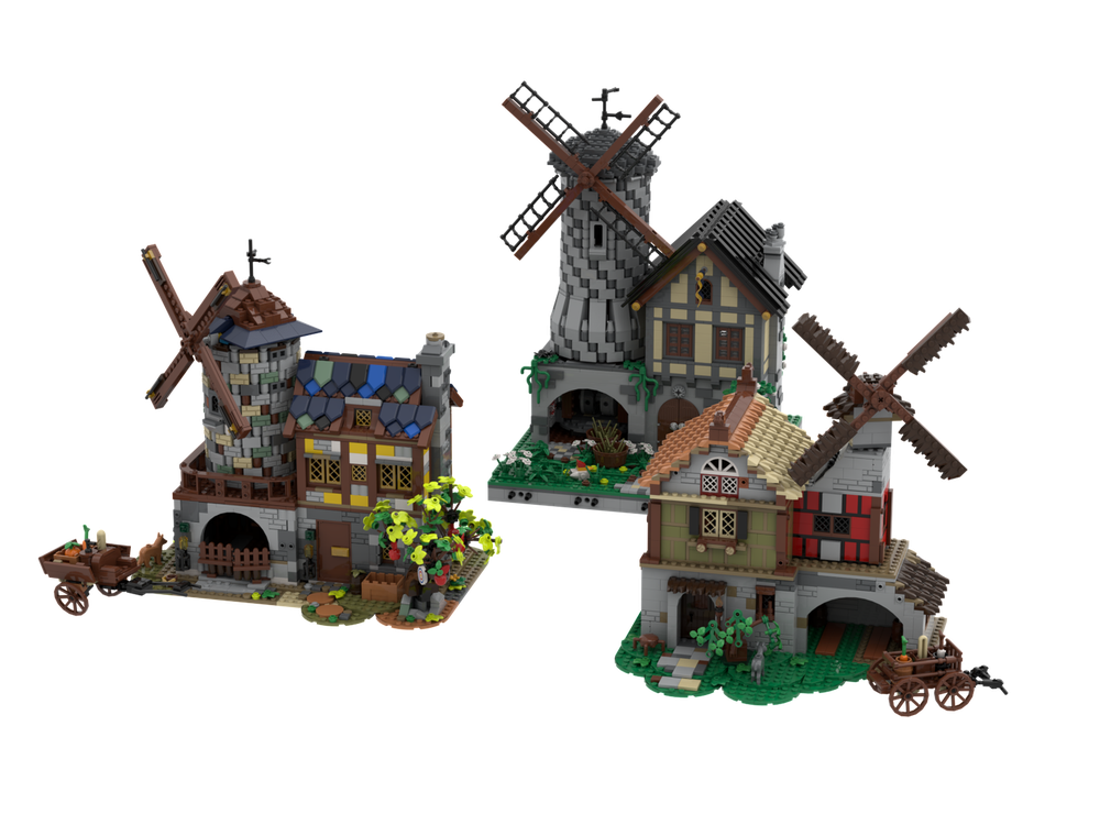 LEGO MOC Medieval Windmill Bundle by Tavernellos | Rebrickable - Build ...