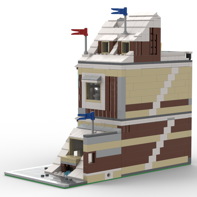 LEGO MOC Modular Winter Lodge by BrickAndBuildsI | Rebrickable - Build ...