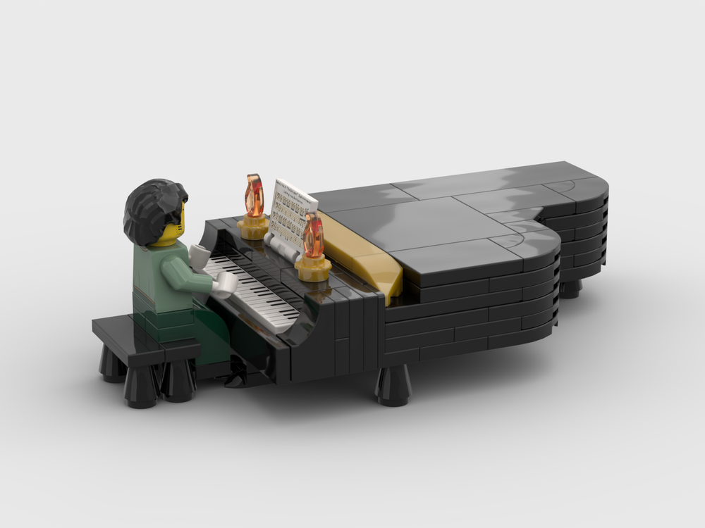 Lego Moc Grand Piano By Brickhappens Rebrickable Build With Lego