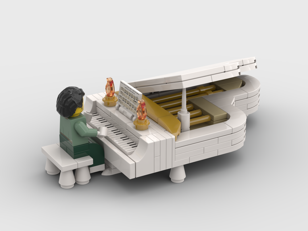Lego Moc Grand Piano By Brickhappens Rebrickable Build With Lego