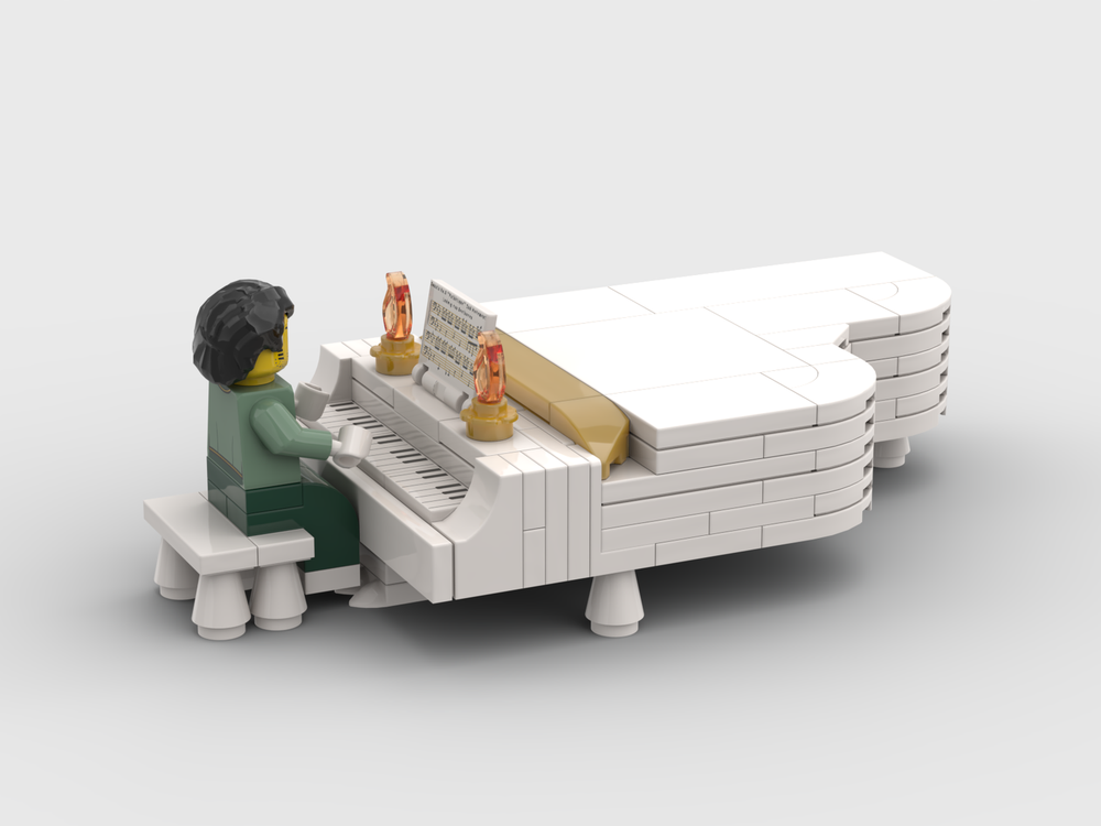 Lego Moc Grand Piano By Brickhappens Rebrickable Build With Lego