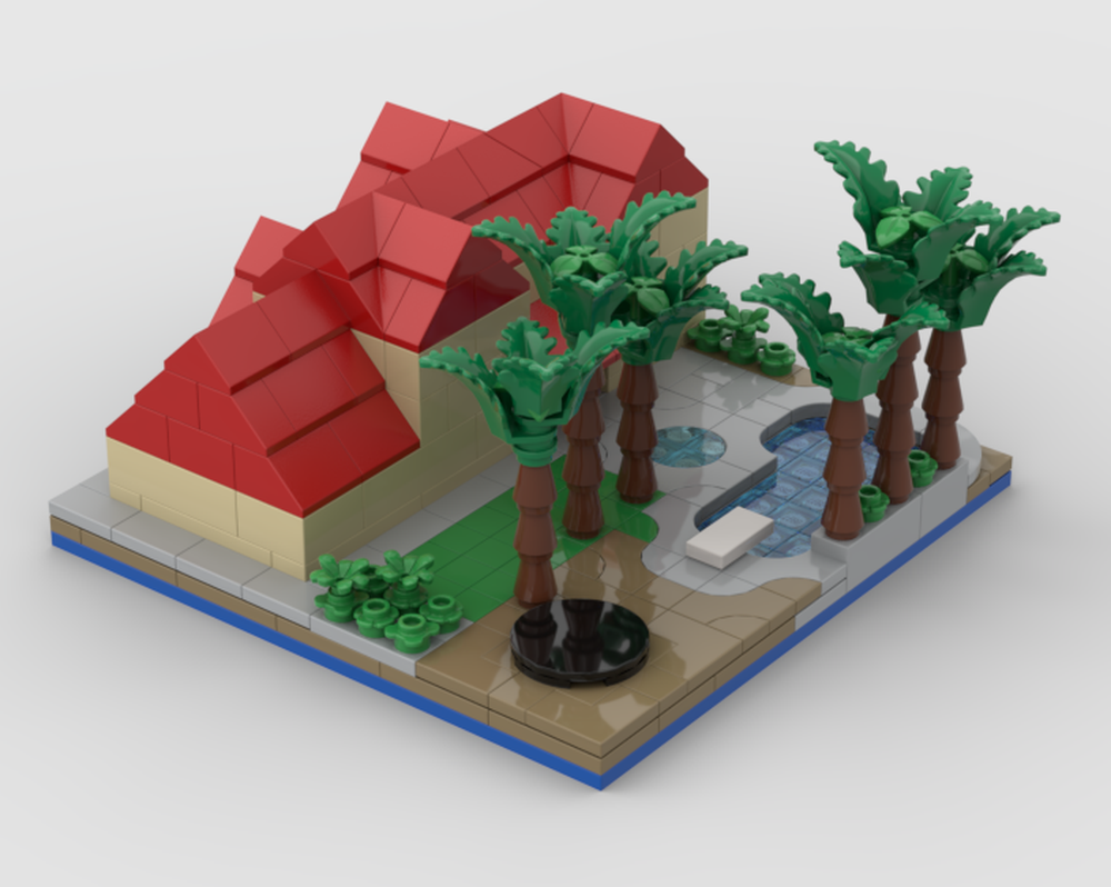 LEGO MOC Pool House by Madogmania | Rebrickable - Build with LEGO