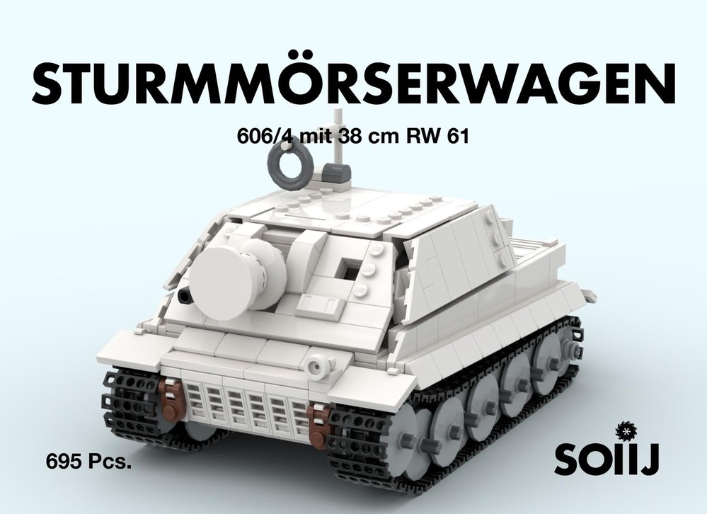 LEGO MOC Sturmmörserwagen 606/4 mit 38 cm RW 61 - German SPG 1:35 by ...