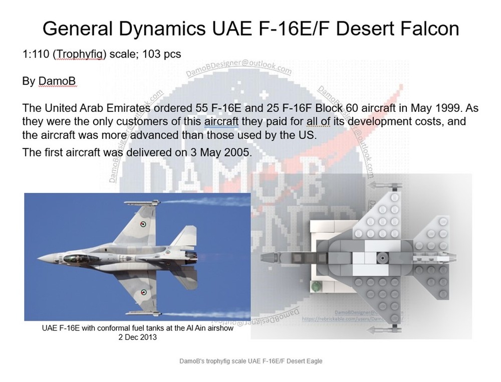 LEGO MOC General Dynamics UAE F-16E/F Fighting Falcon by DamoB ...