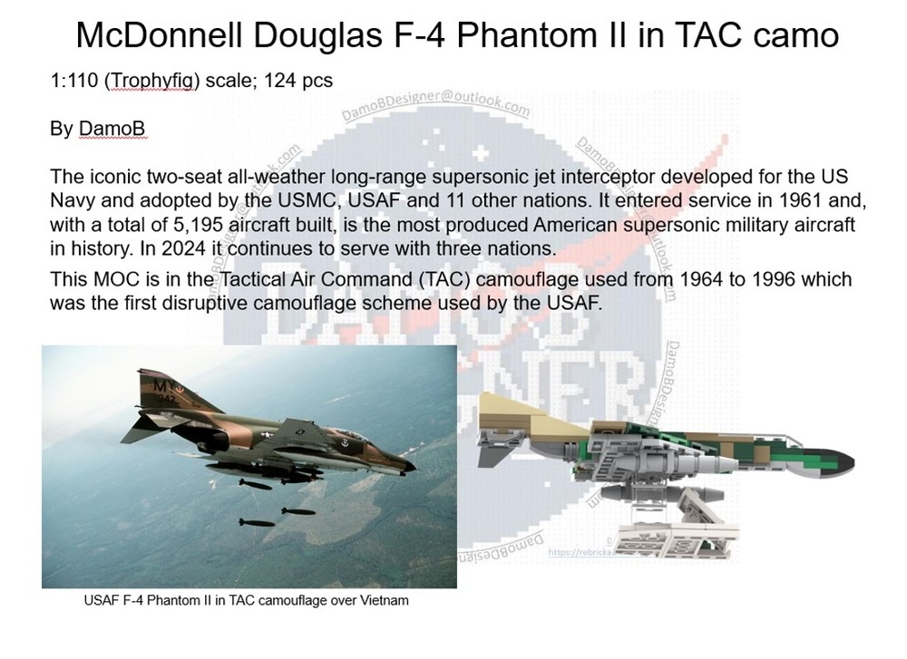 LEGO MOC McDonnell Douglas USAF F-4 Phantom II TAC/SEAC by DamoB ...