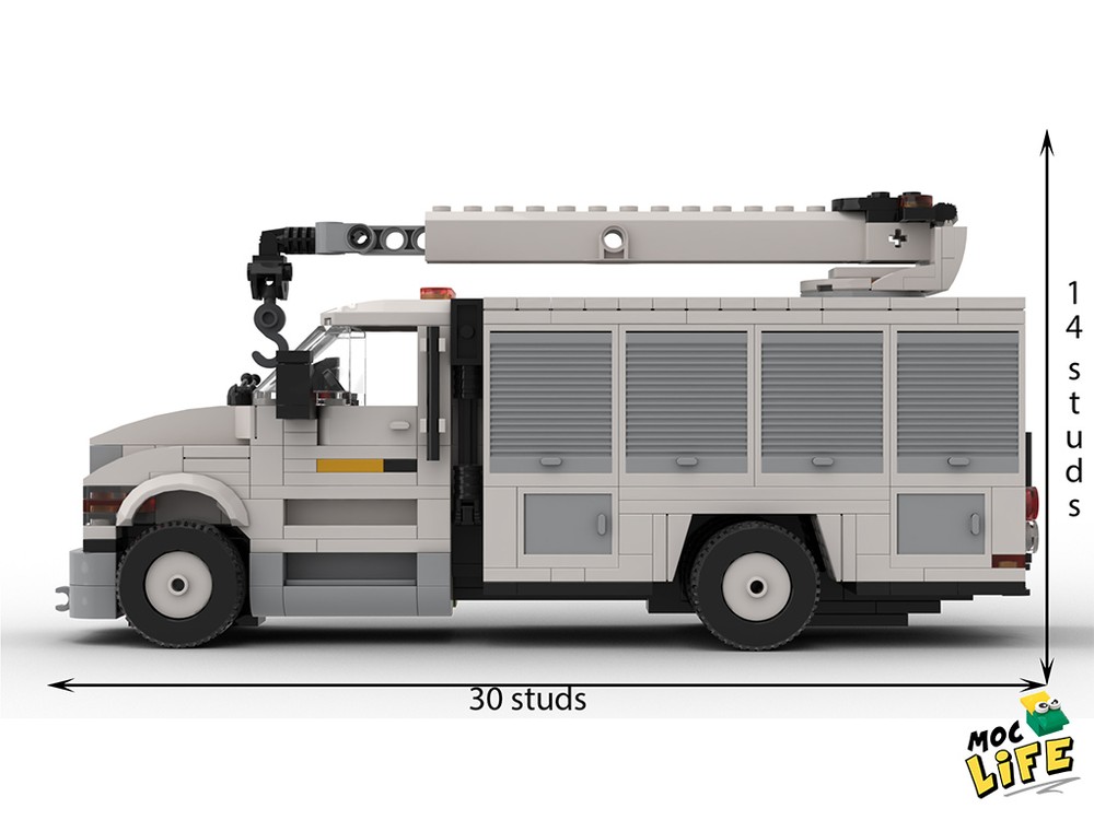 Lego Moc Ford F 650 Regular Cab Dually Cat Service By Moclife
