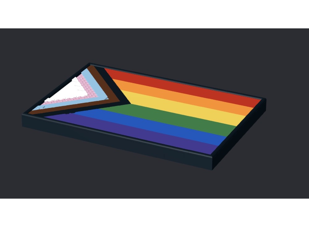 LEGO MOC-205521 Pride Flag Frame by MathTeacherBricks | Rebrickable ...