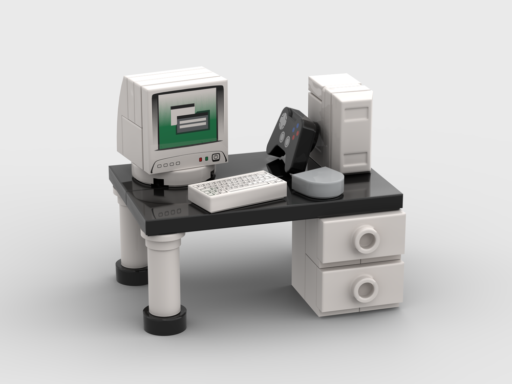 LEGO MOC Retro Computer Setup by BrickHappens | Rebrickable - Build ...
