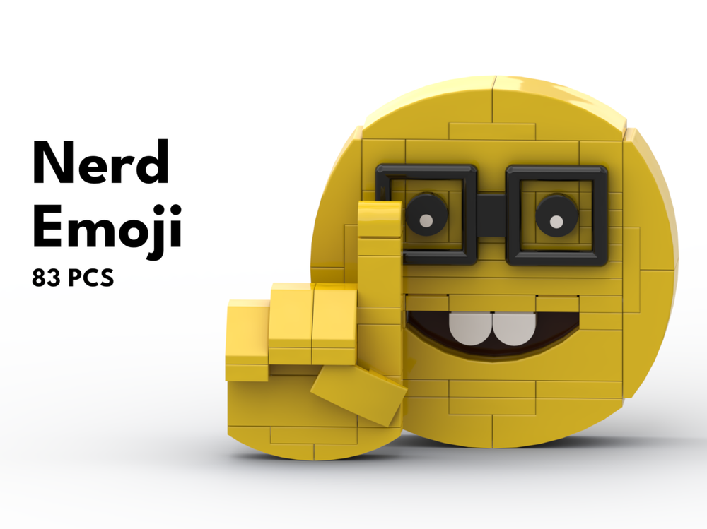 LEGO MOC Nerd Emoji by LeLH | Rebrickable - Build with LEGO