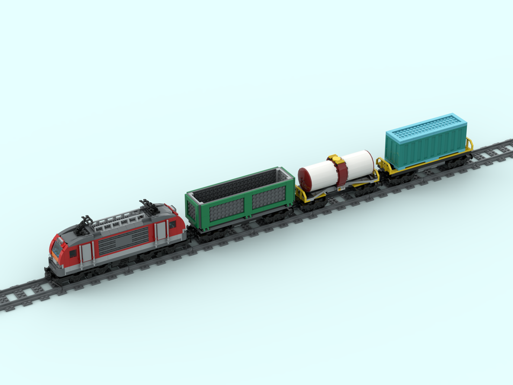 LEGO MOC Cargo Train by pink0d | Rebrickable - Build with LEGO