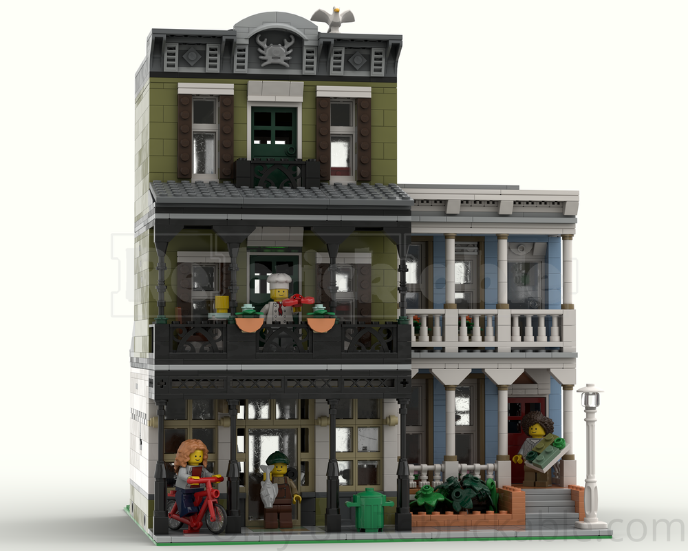 LEGO MOC Modular Fish Market by Anon_22 | Rebrickable - Build with LEGO