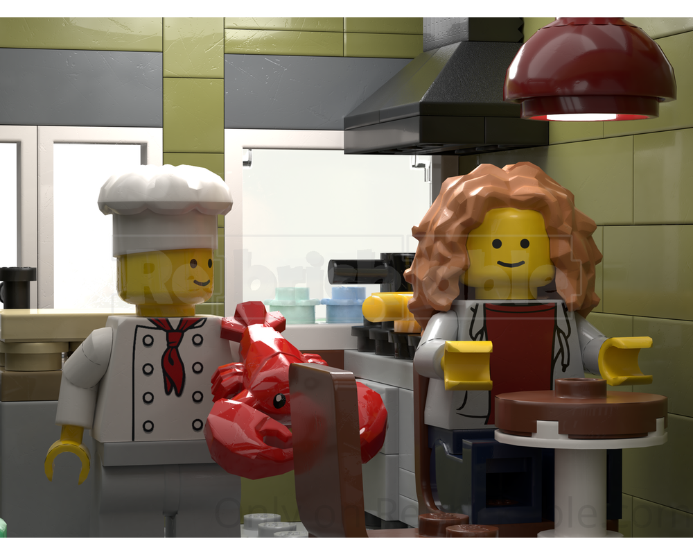 LEGO MOC Modular Fish Market by Anon_22 | Rebrickable - Build with LEGO