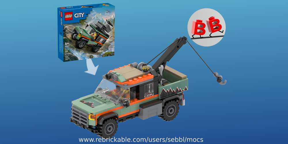 LEGO MOC 60447: Pickup Tow Truck by sebbl | Rebrickable - Build with LEGO