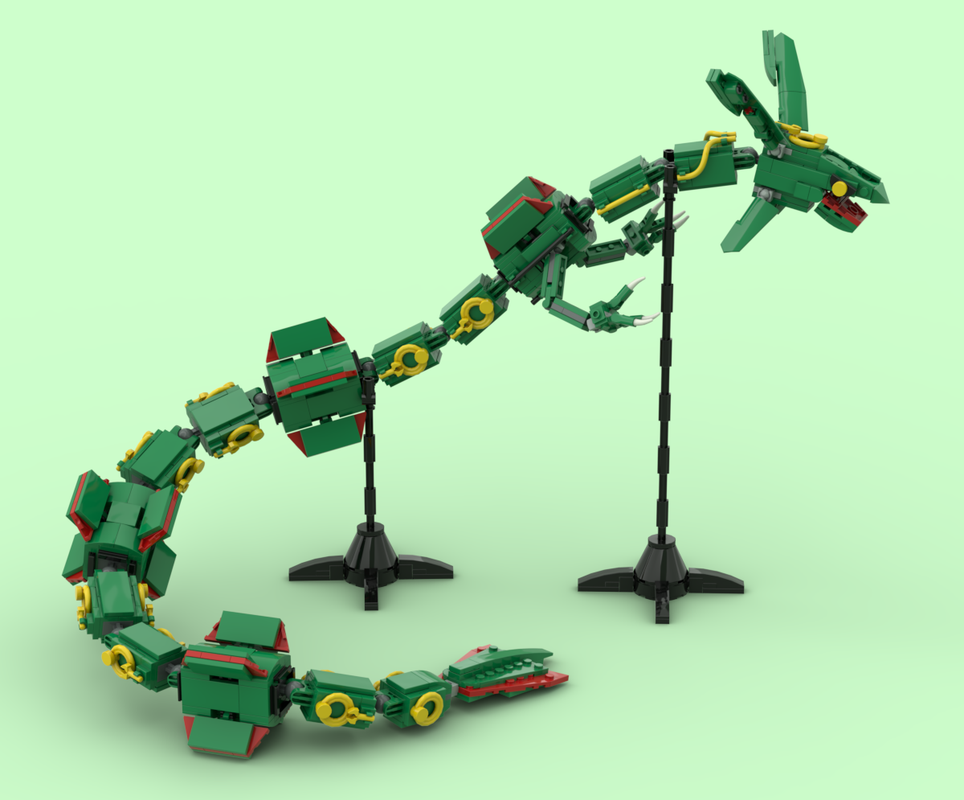 LEGO MOC Rayquaza (Pokemon) by Green73 | Rebrickable - Build with LEGO