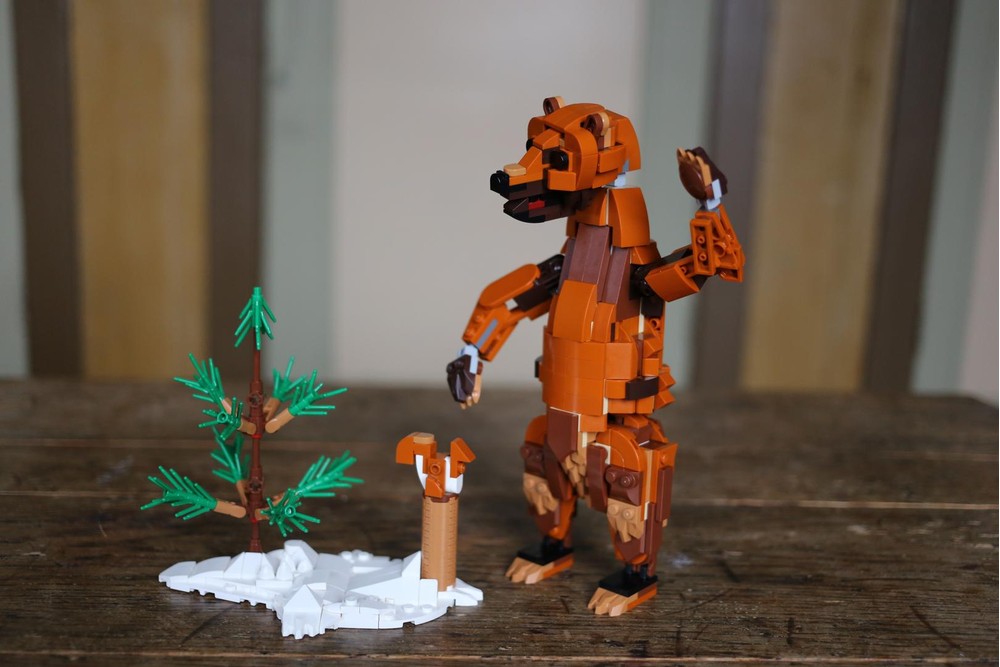 Lego Moc Grizzly Bear By Kaen Rebrickable Build With Lego